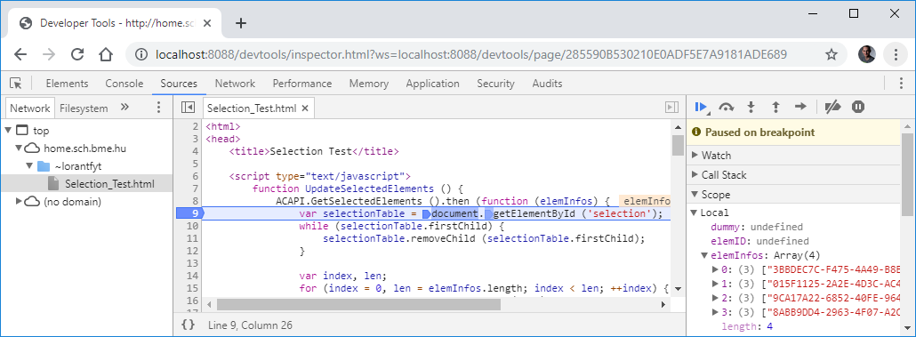 Browser control in ARCHICAD and JavaScript connection | ARCHICAD API