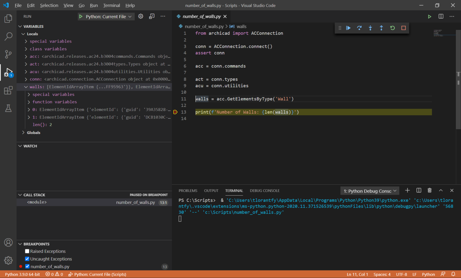 Getting started with Archicad-Python Connection | ARCHICAD API